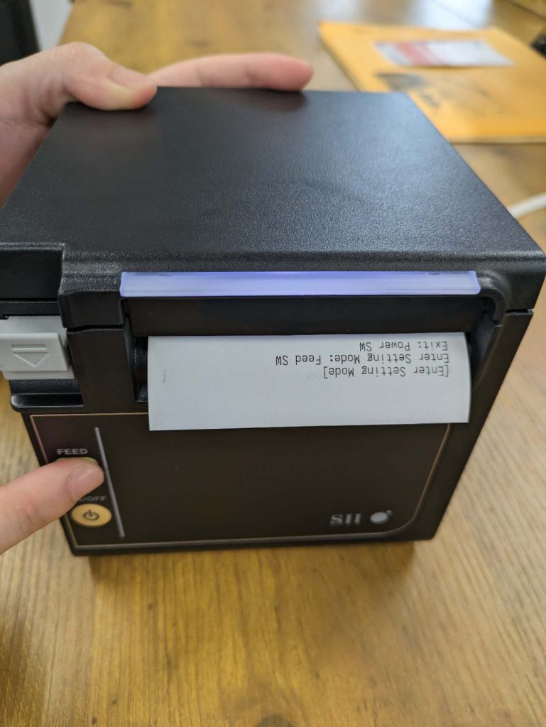 SII（RP-E10/RP-F10）プリンタ 本体設定 | PO+S User's Manual